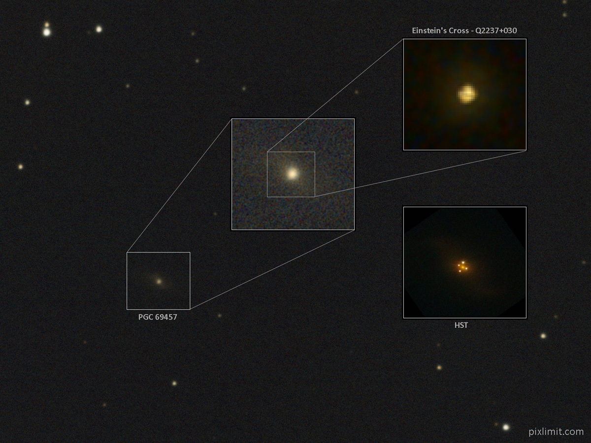 Einstein cross (Q2237+030) cracked, quasar with a distance of 8 billion ...